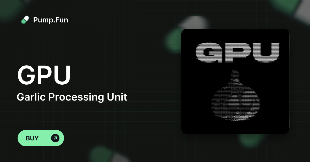 Garlic Processing Unit (GPU) - Pump