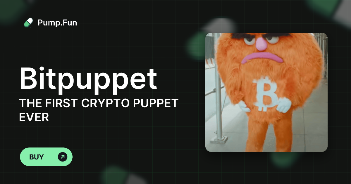 THE FIRST CRYPTO PUPPET EVER (Bitpuppet) - Pump