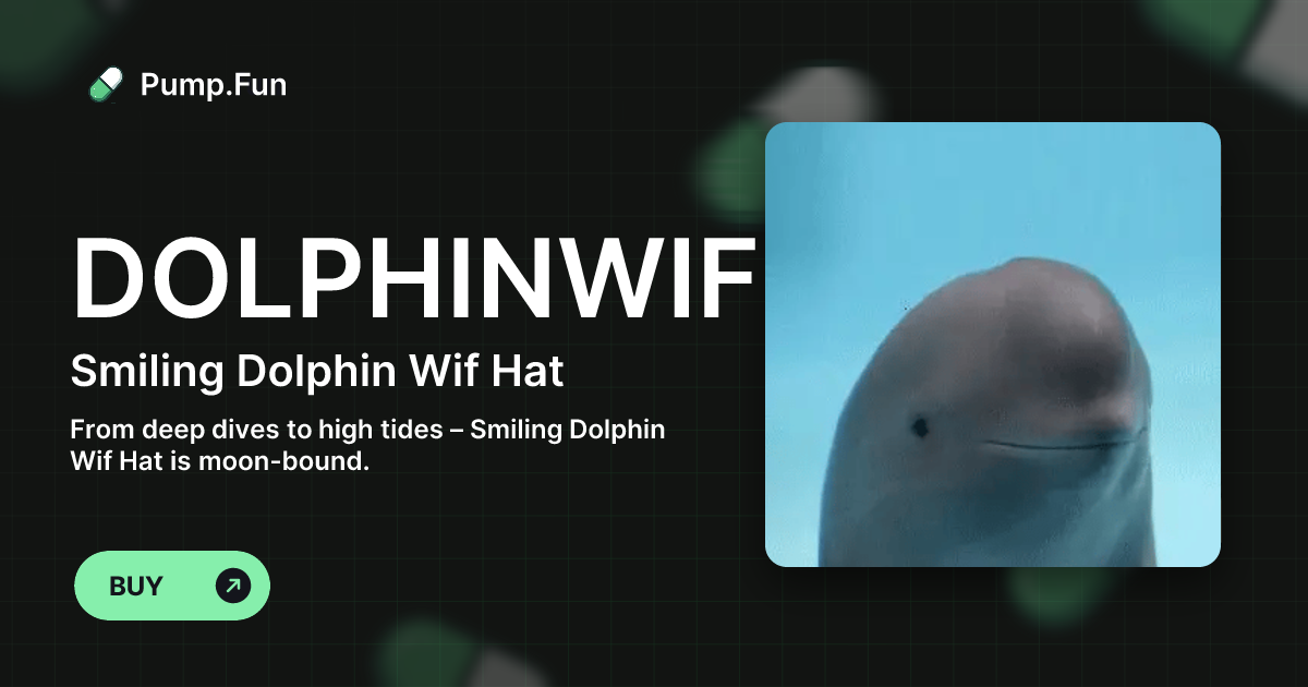 Smiling Dolphin Wif Hat (DOLPHINWIF) - Pump