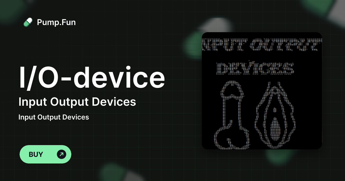 Input Output Devices (I/O-device) - Pump