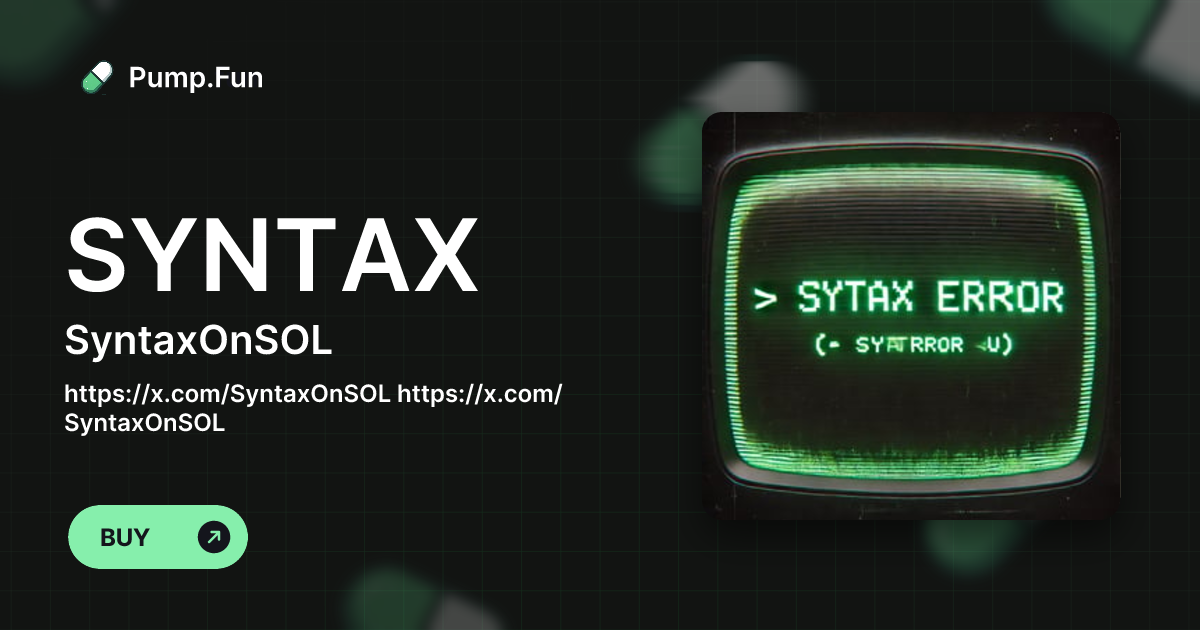 SyntaxOnSOL (SYNTAX) - Pump