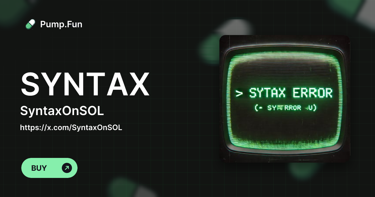 SyntaxOnSOL (SYNTAX) - Pump