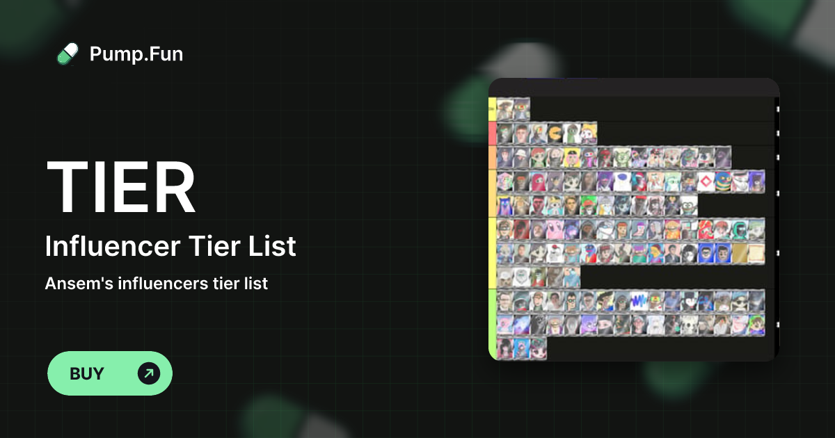 Influencer Tier List (TIER) - Pump