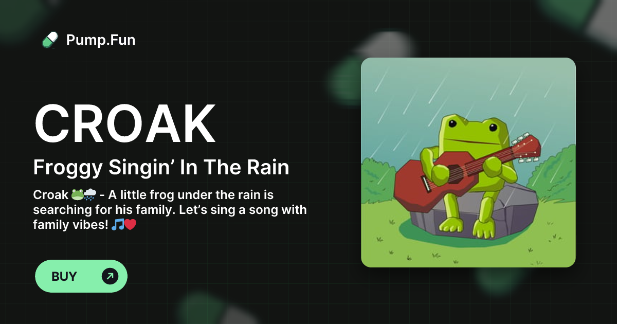 Froggy Singin’ In The Rain (CROAK) - Pump