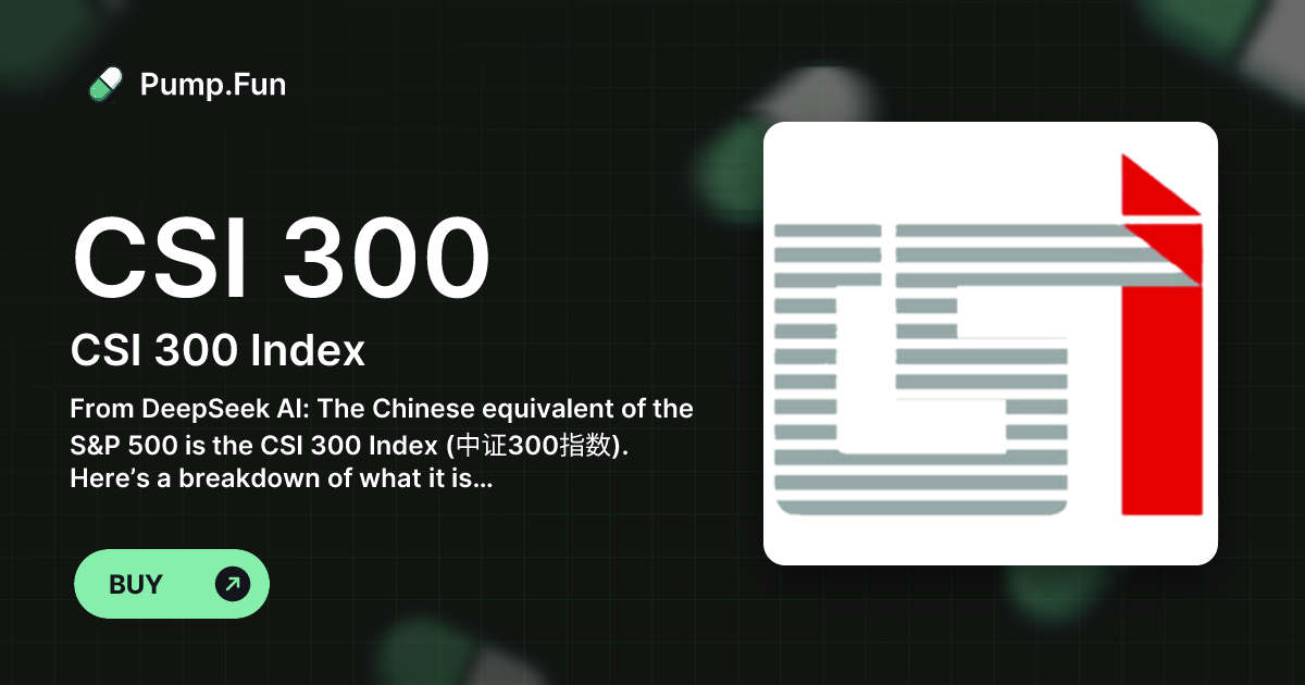 CSI 300 Index (CSI 300 ) - Pump