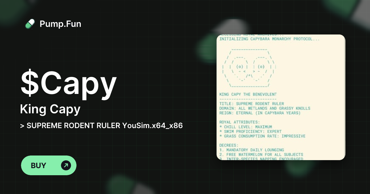 King Capy ($Capy) - Pump