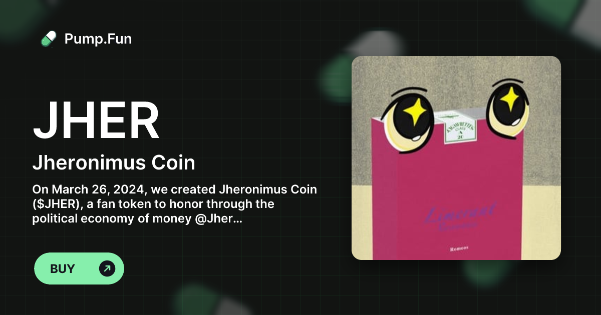 Jheronimus Coin (JHER) - Pump