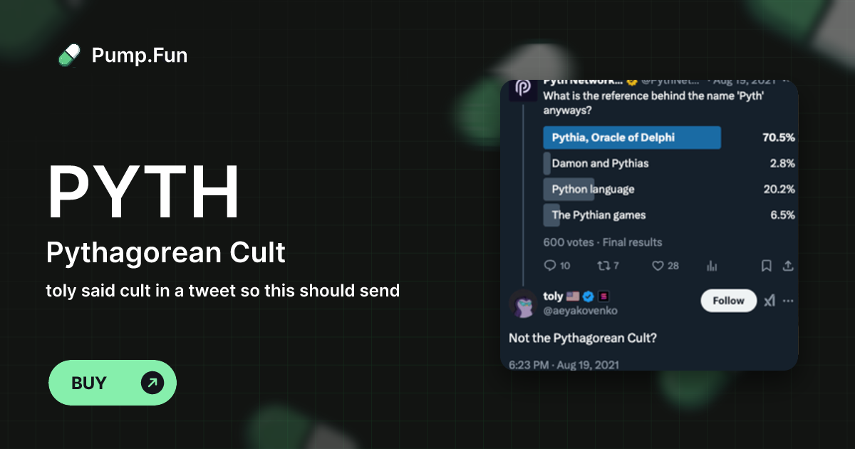 Pythagorean Cult (PYTH) - Pump