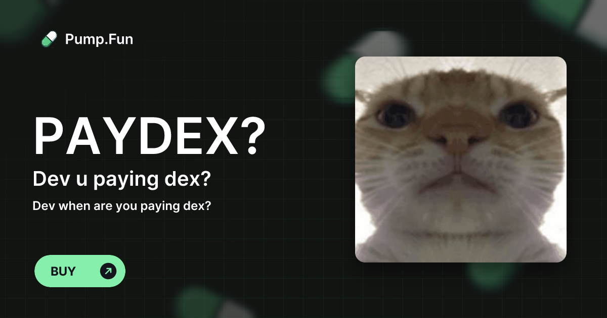 Dev u paying dex? (PAYDEX?) - Pump