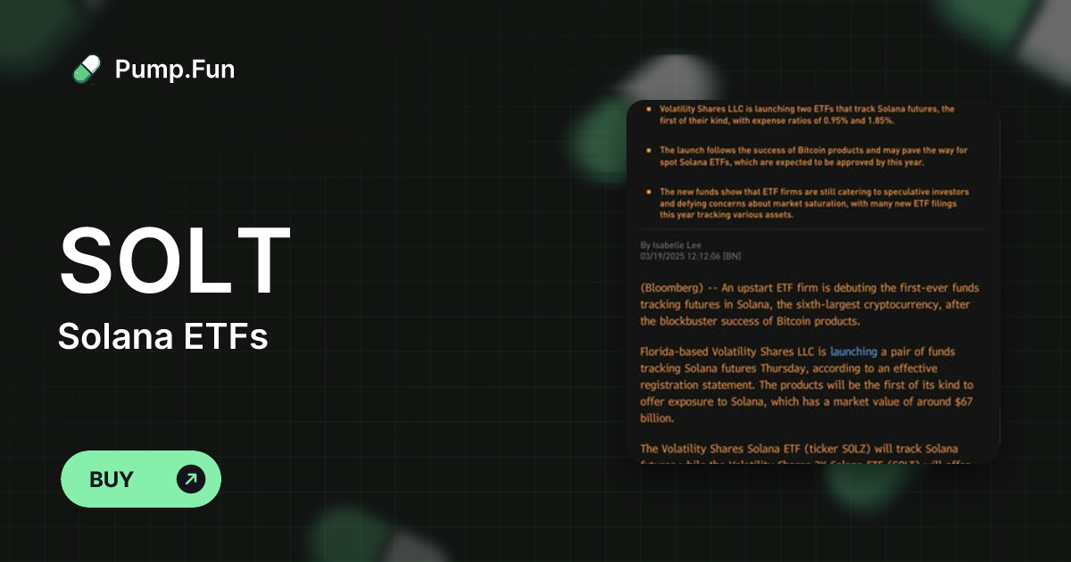 Solana ETFs (SOLT) - Pump