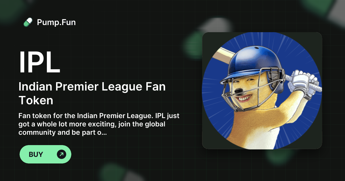 Indian Premier League Fan Token (IPL) - Pump