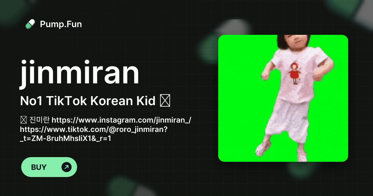 No1 TikTok Korean Kid (jinmiran) - Pump