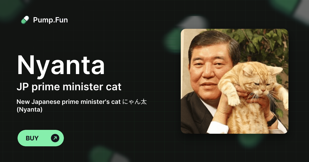 JP prime minister cat (Nyanta) - Pump