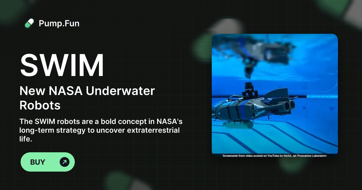 New NASA Underwater Robots (SWIM) - Pump