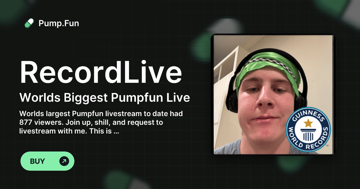 Worlds Biggest Pumpfun Live (RecordLive) - Pump