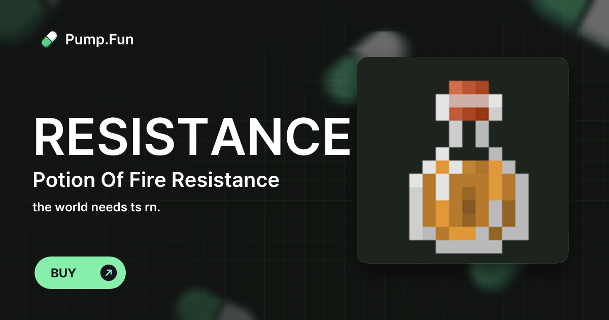 Potion Of Fire Resistance (RESISTANCE) - Pump