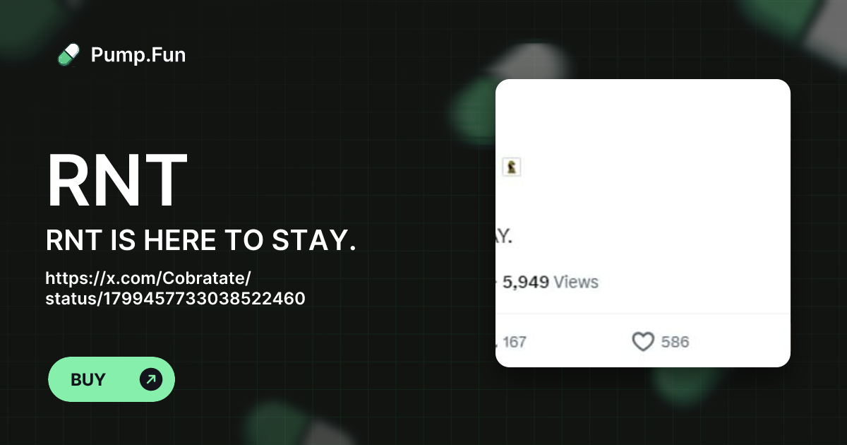RNT IS HERE TO STAY. (RNT) - Pump