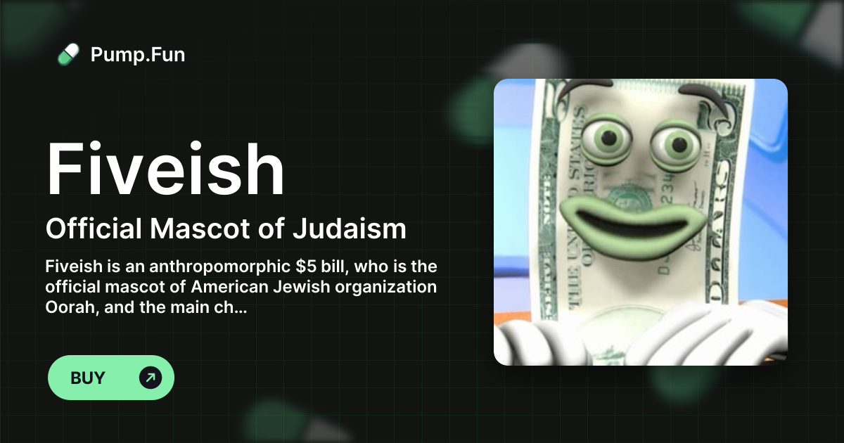 Official Mascot of Judaism (Fiveish) - Pump