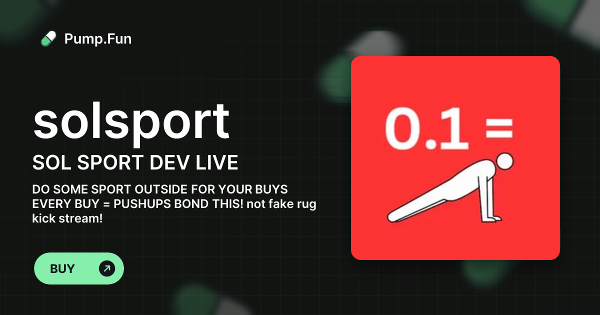 SOL SPORT DEV LIVE (solsport) - Pump
