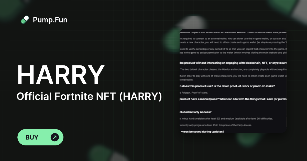 Official Fortnite NFT (HARRY) ( HАRRY) - Pump