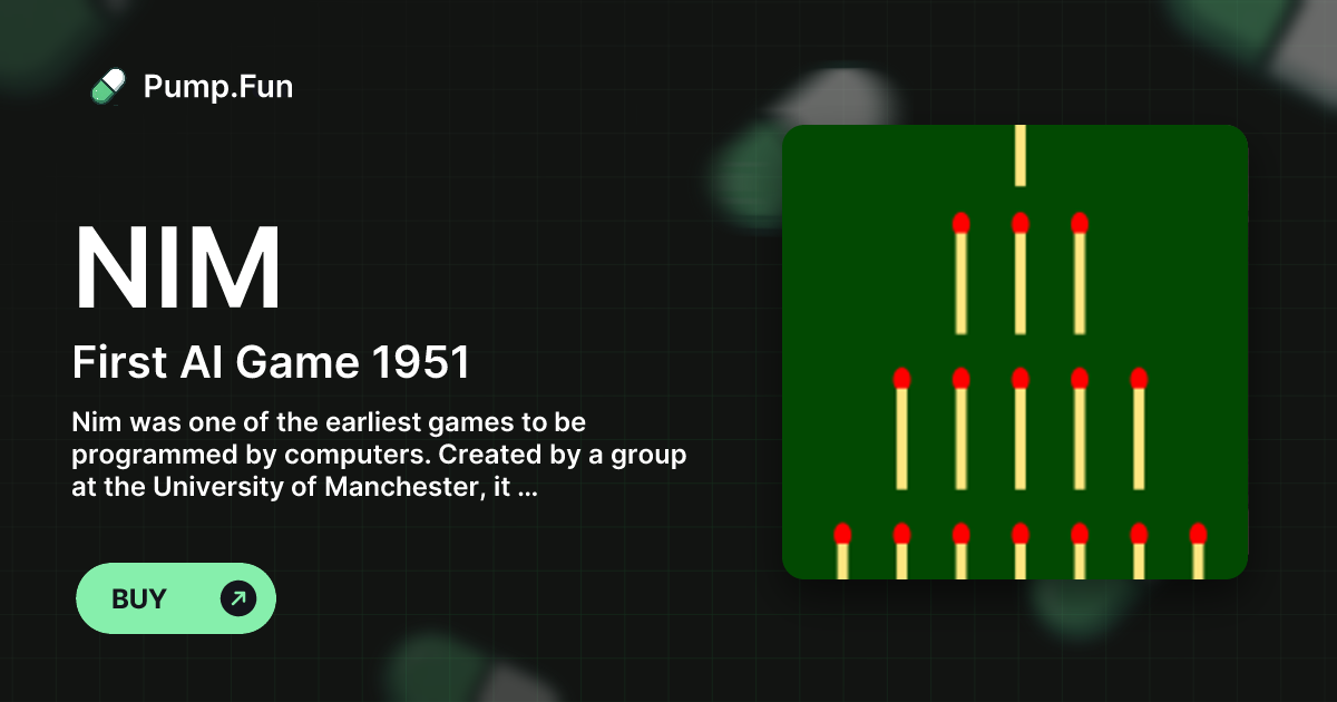 First AI Game 1951 (NIM) - Pump