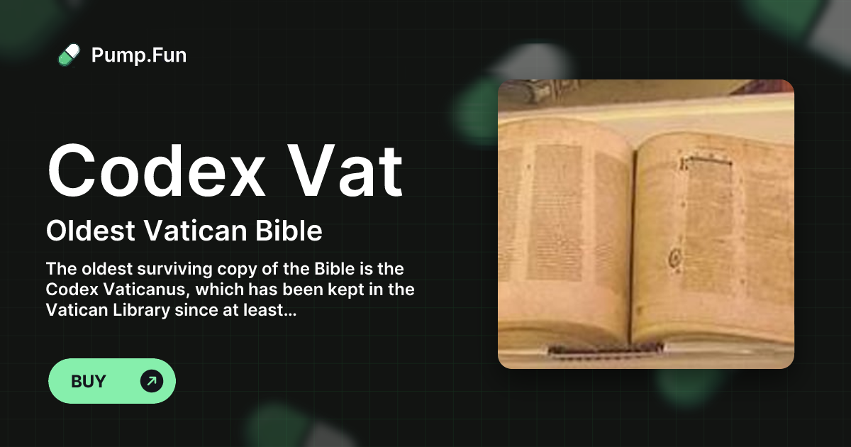 Oldest Vatican Bible (Codex Vat) - Pump