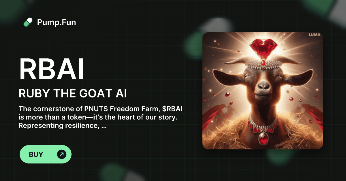 RUBY THE GOAT AI (RBAI) - Pump