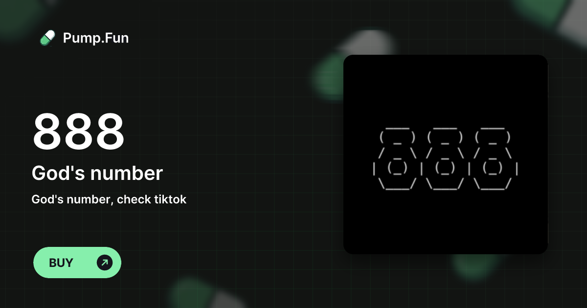 God's number (888) - Pump