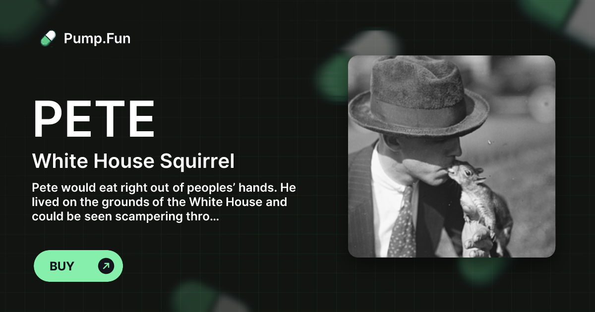 White House Squirrel (PETE) - Pump