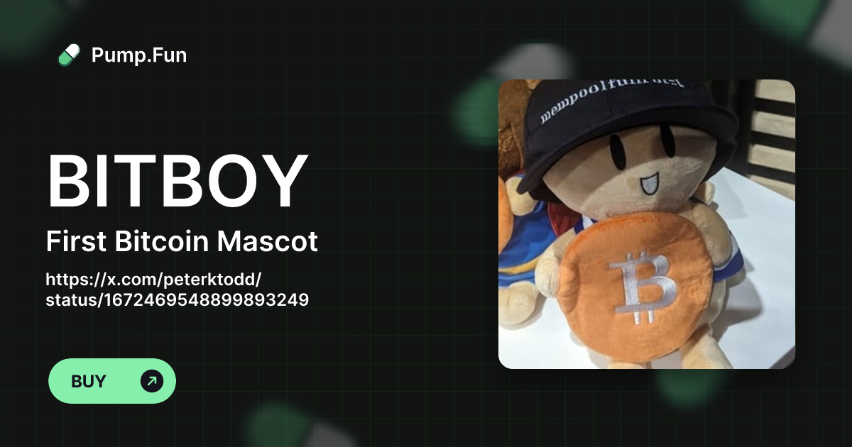 First Bitcoin Mascot (BITBOY) - Pump