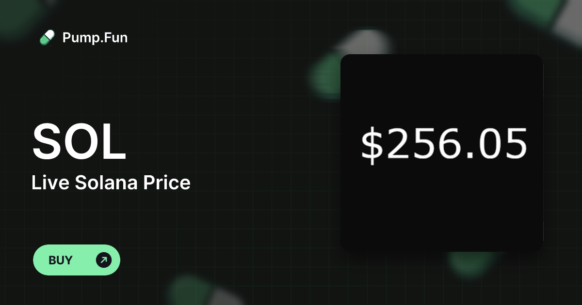 Live Solana Price (SOL) - Pump