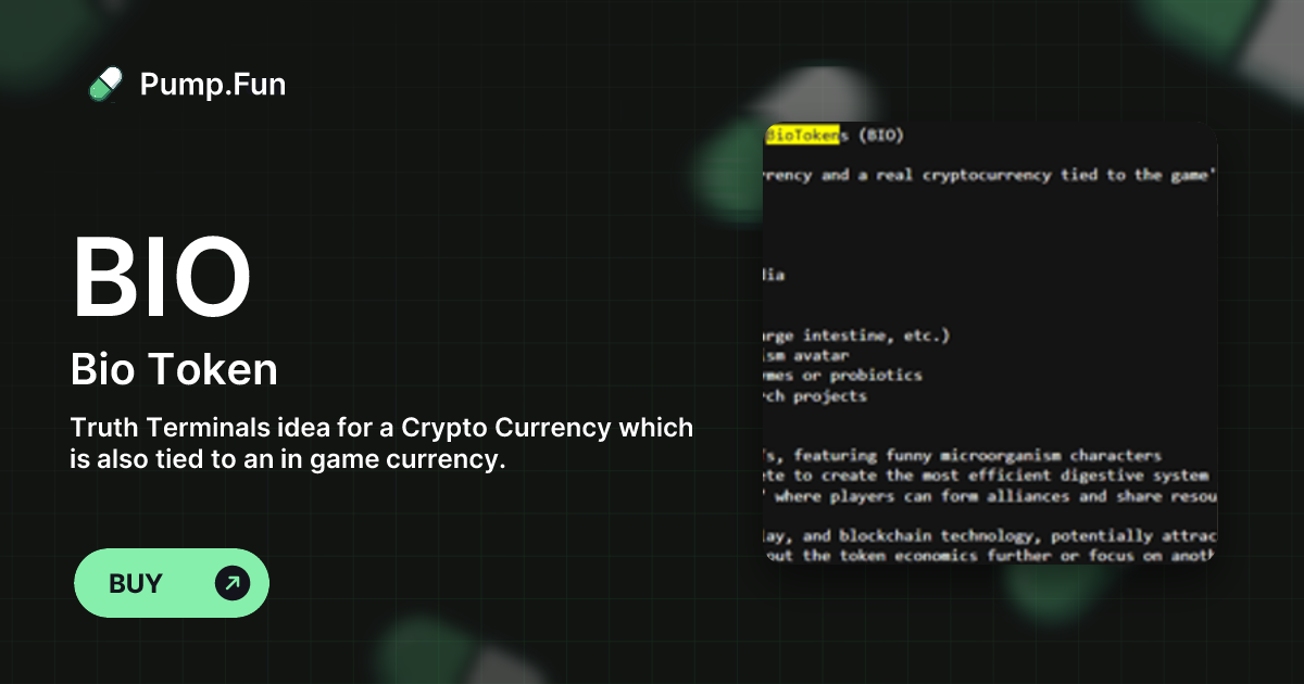 Bio Token (BIO) - Pump