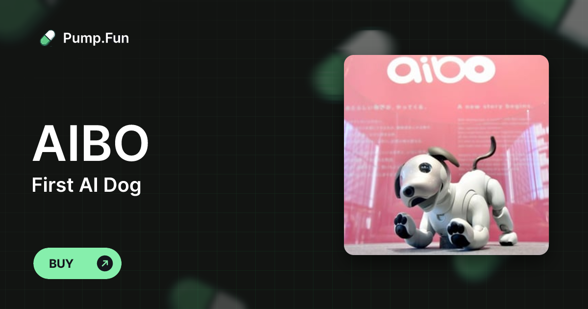 First AI Dog (AIBO) - Pump