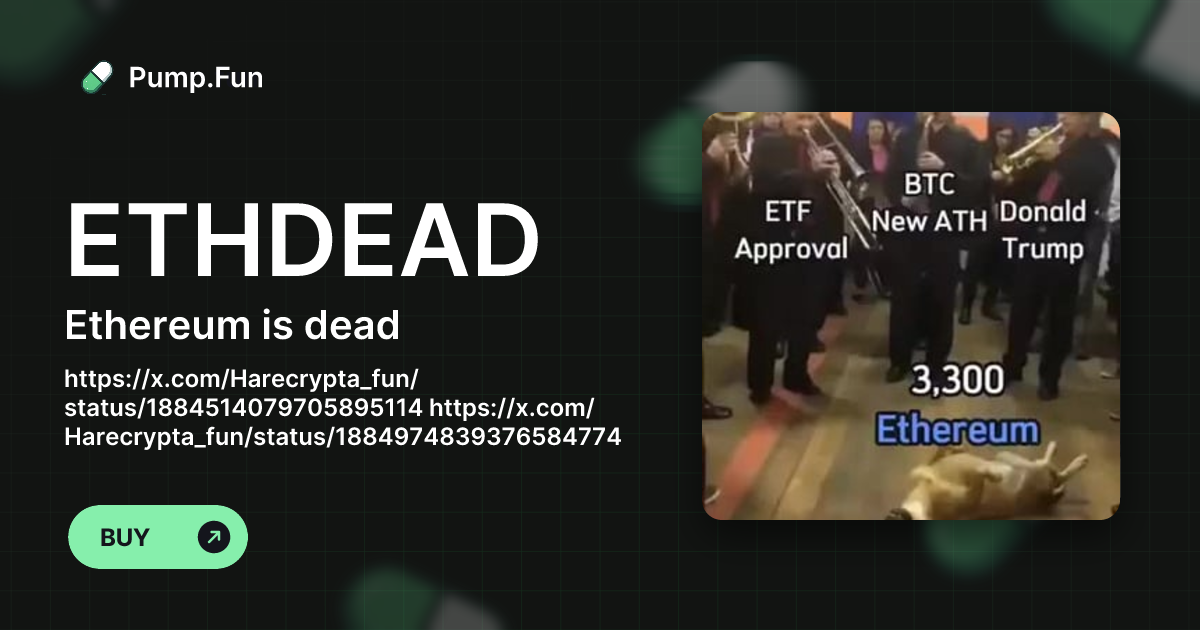 Ethereum is dead (ETHDEAD) - Pump