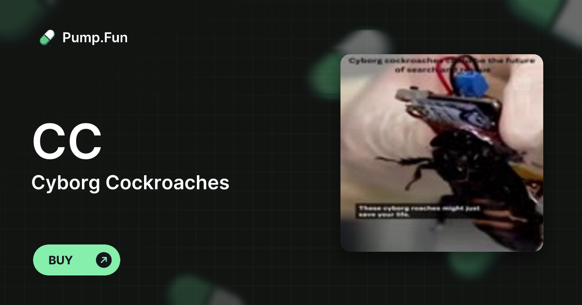 Cyborg Cockroaches (CC) - Pump