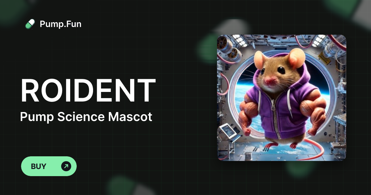 Pump Science Mascot (ROIDENT) - Pump