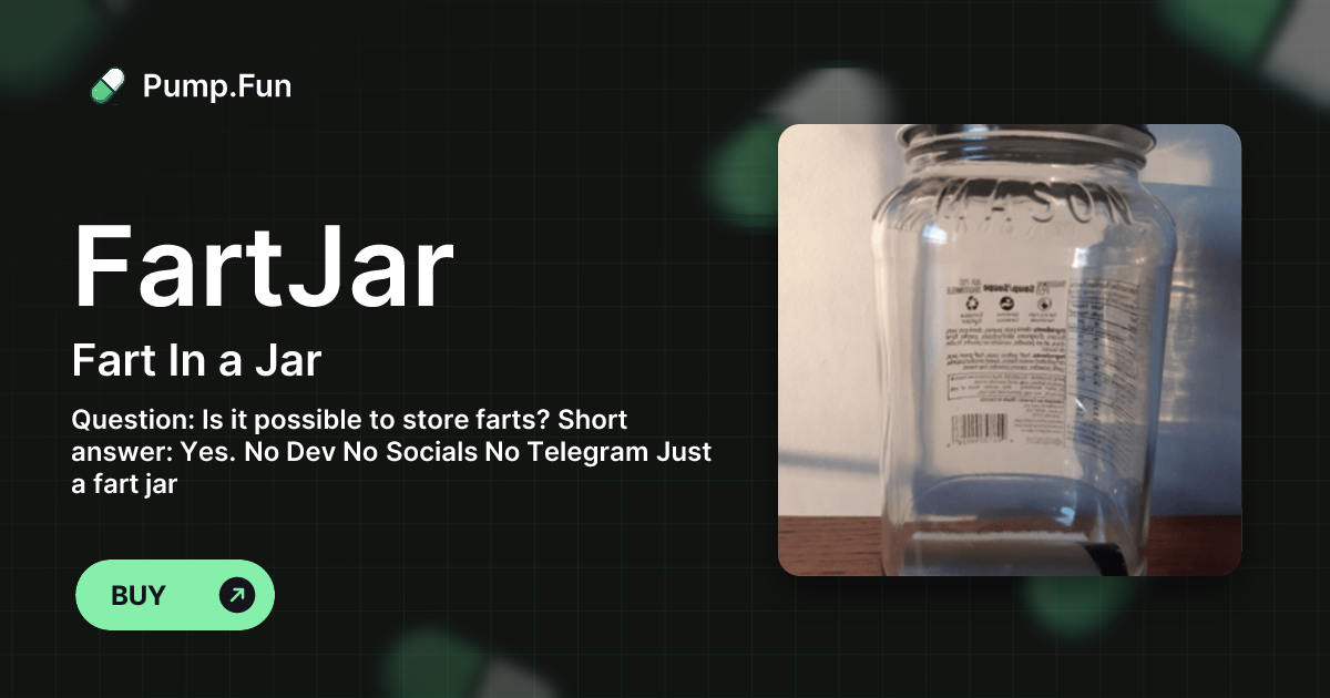 Fart In a Jar (FartJar) - Pump