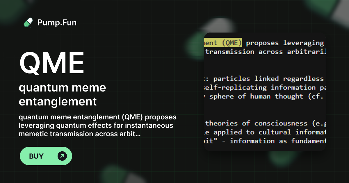 quantum meme entanglement (QME) - Pump