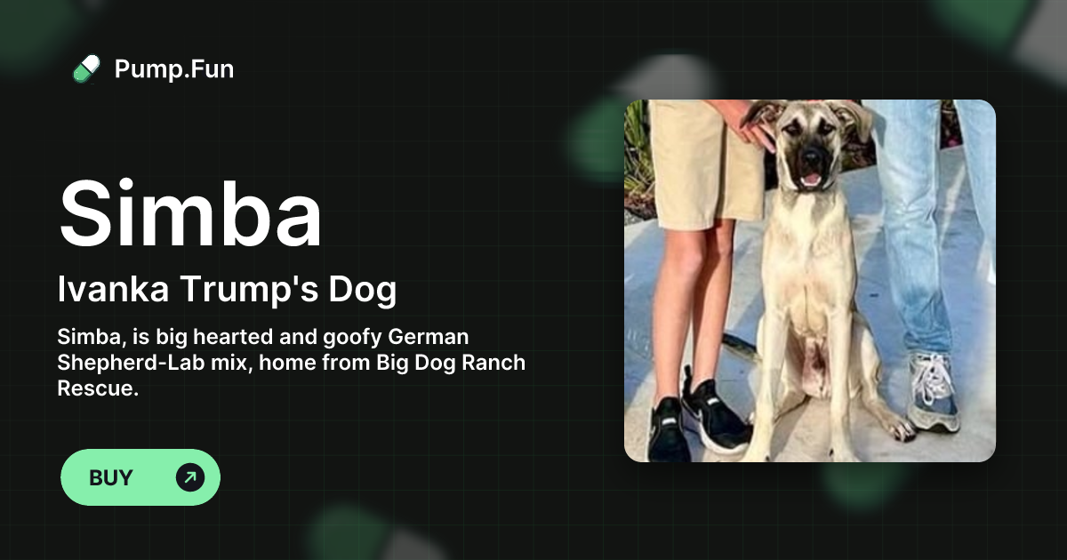 Ivanka Trump's Dog (Simba) - Pump