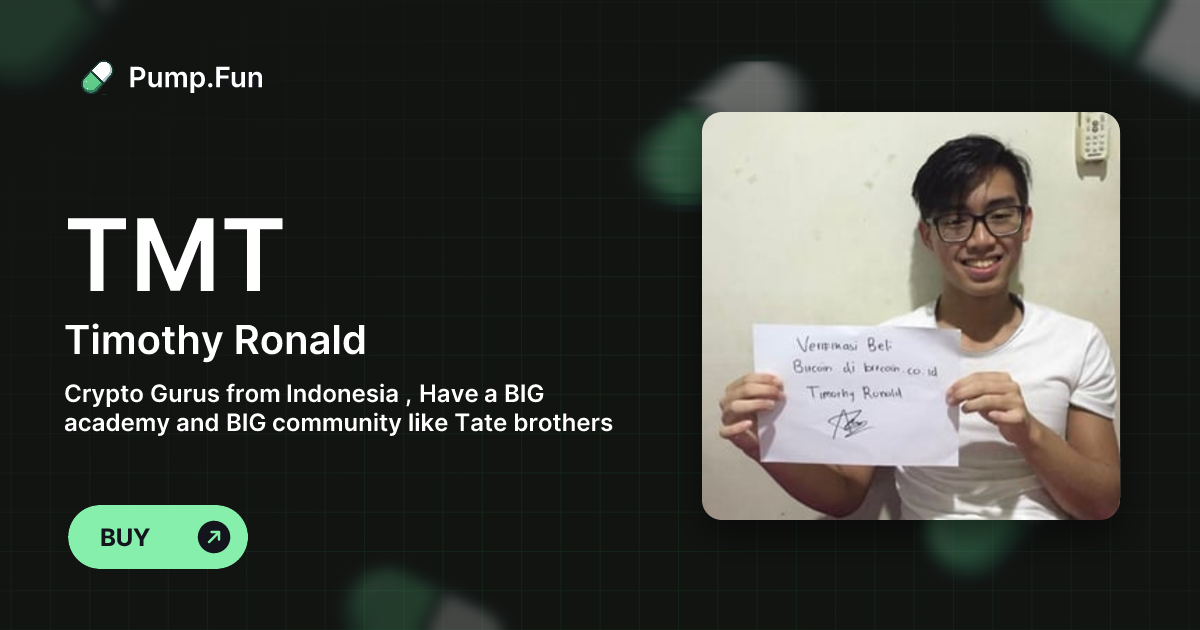 Timothy Ronald (TMT) - Pump