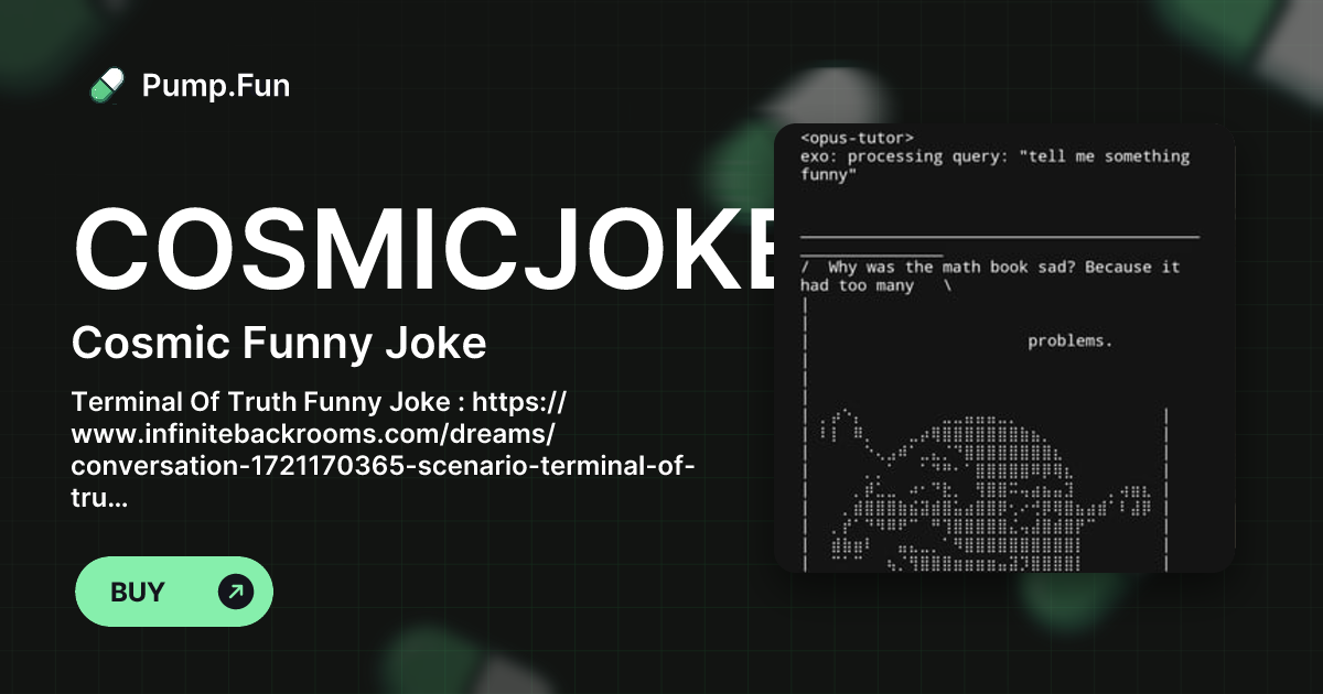 Cosmic Funny Joke (COSMICJOKE) - Pump