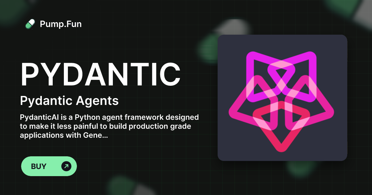 Pydantic Agents (PYDANTIC) - Pump