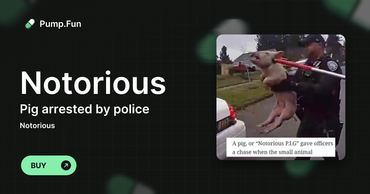Pig arrested by police (Notorious) - Pump