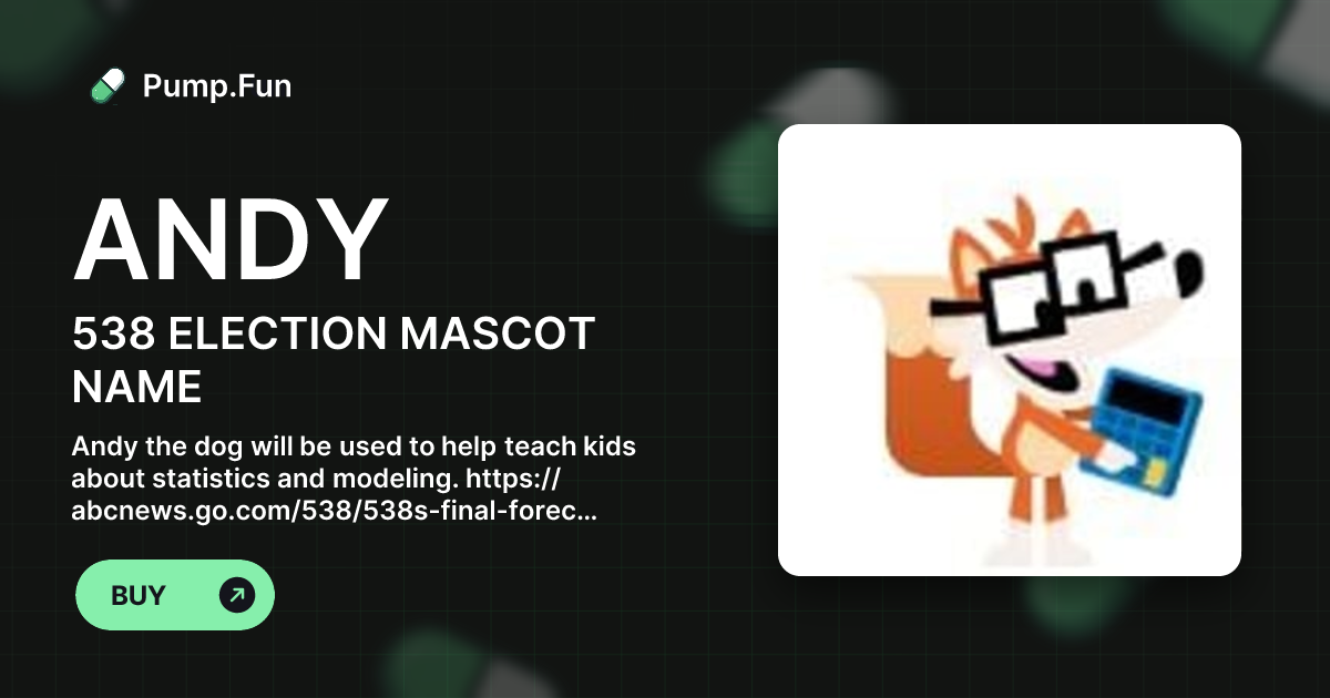 538 ELECTION MASCOT NAME (ANDY) - Pump