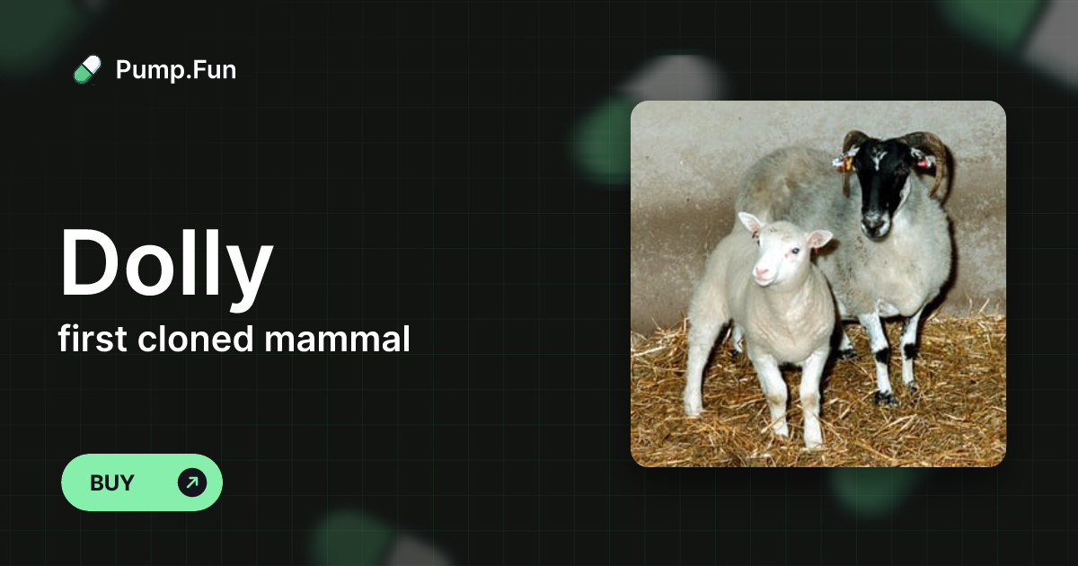 first cloned mammal (Dolly) - Pump
