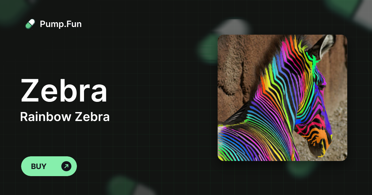 Rainbow Zebra (Zebra) - Pump