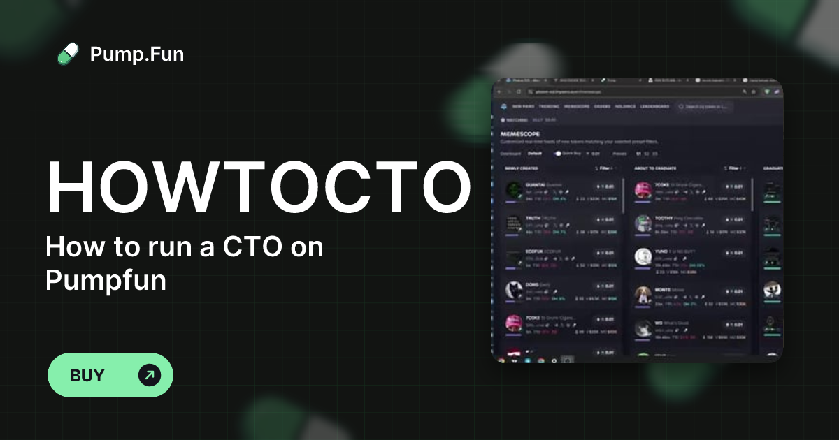 How to run a CTO on Pumpfun (HOWTOCTO) - Pump