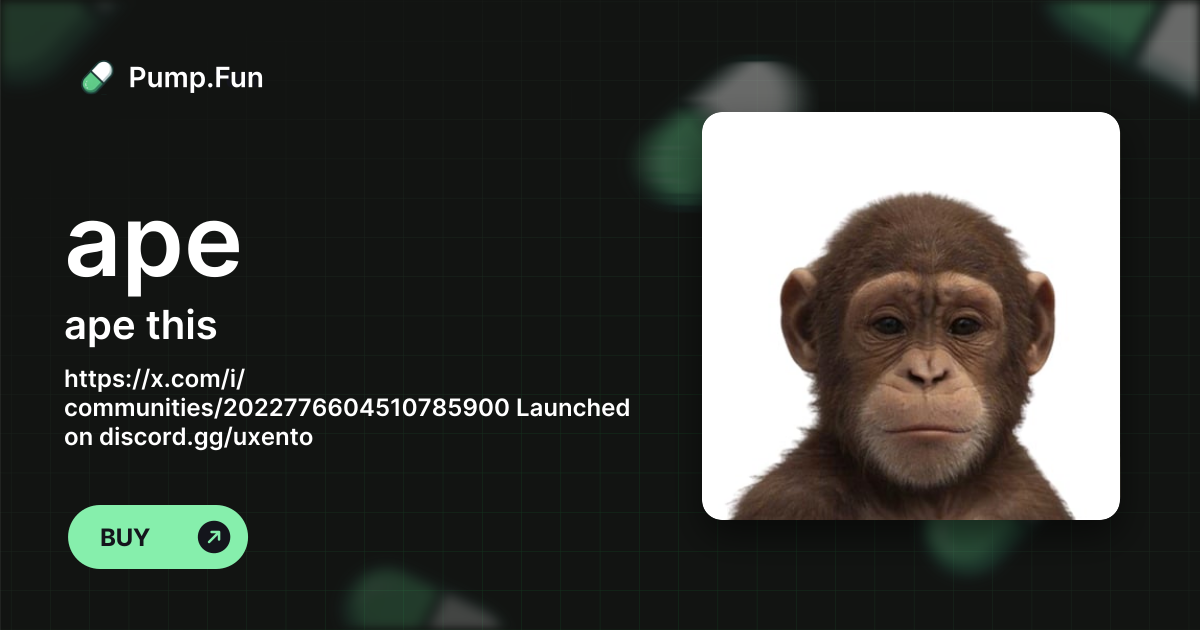 ape this (ape) Price, Chart & Market Cap | Pump