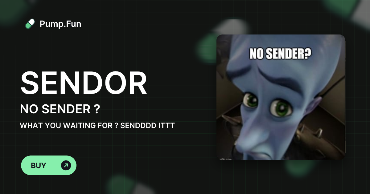 NO SENDER ? (SENDOR) - Pump
