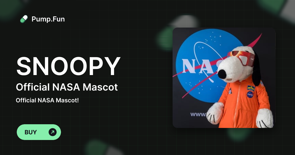 Official NASA Mascot (SNОOPY) - Pump